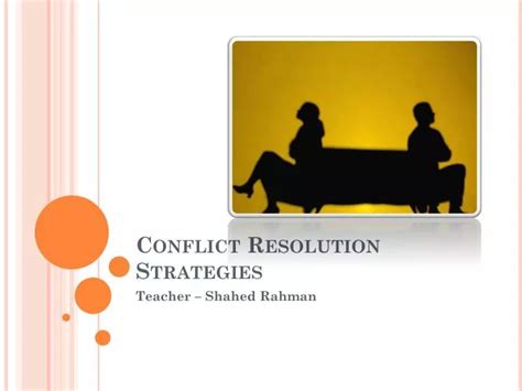 Ppt Conflict Resolution Strategies Powerpoint Presentation Free