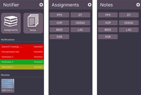 Simple School Notification And Task Assignment App Figma