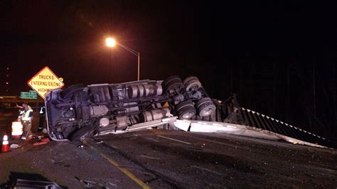 Semi Crash Spills Steel Coil Closes Ind 37 Northbound Lanes During