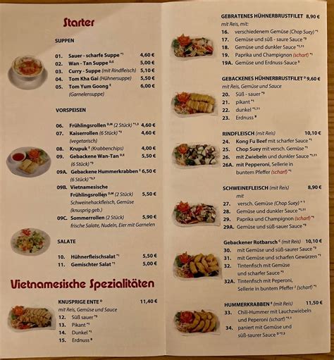 Speisekarte Von Asia Pham Restaurant Dornum