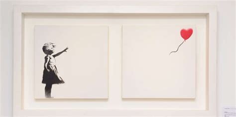 Une œuvre de Banksy sautodétruit lors d une vente aux enchères Femme