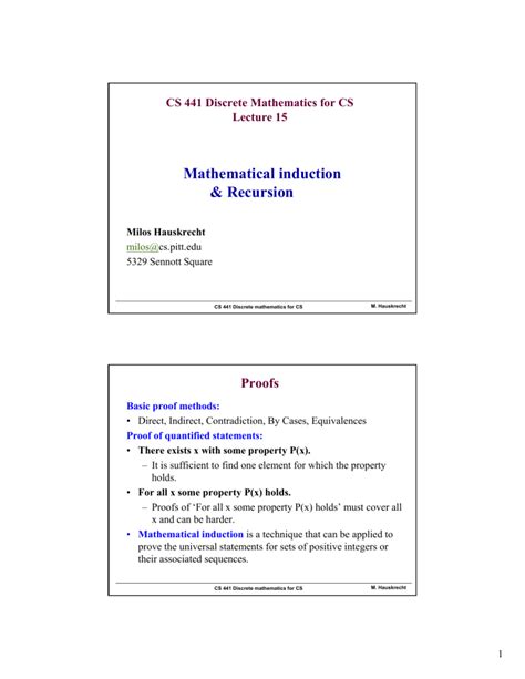 Mathematical Induction Recursion In Discrete Math