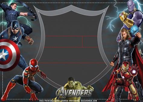Avengers Birthday Invitation Templates Free Printable