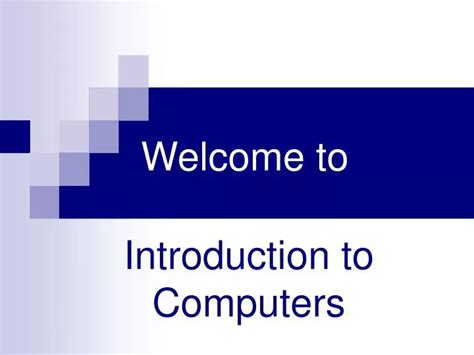 Ppt Introduction To Computers Powerpoint Presentation Free Download Id