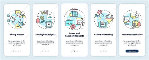 Mobile App Screen Illustrating Business Onboarding Automation Examples Vector Infographic