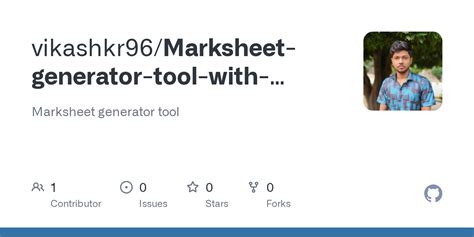 Github Vikashkr96 Marksheet Generator Tool With Python Marksheet Generator Tool