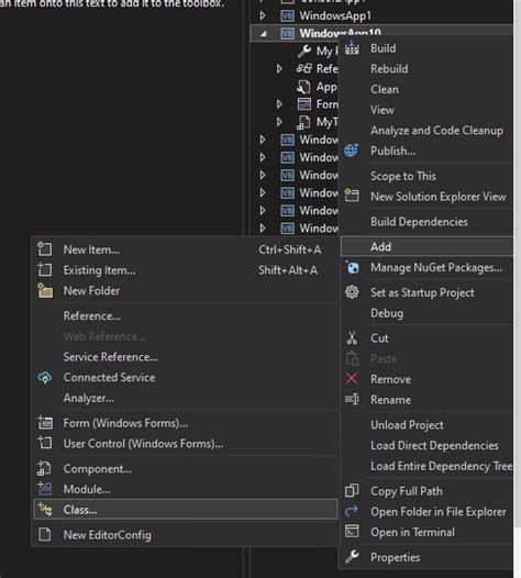 Trying To Add A Derived Tooltip Class Using My Visual Studio
