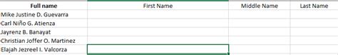 Separating Names In Excel Rexcel