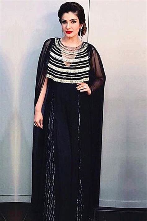 raveena tandon in our black cape sleeve jumpsuit ridhima bhasin