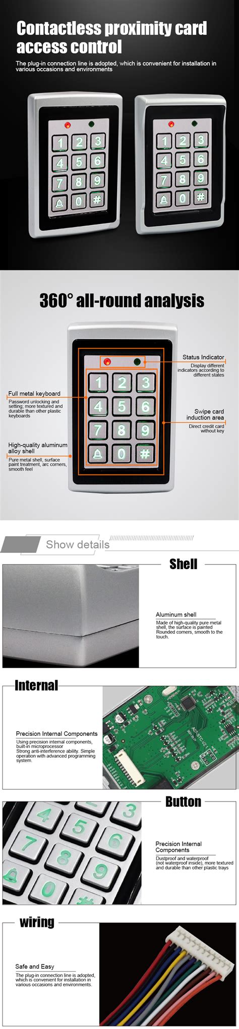 Oem Manufacturer 7612 Rfid Standalone Access Control System With 24v S4a Access Control
