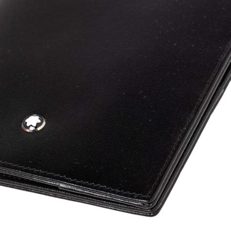Montblanc Black Leather Meisterstuck Bifold Passport Holder Montblanc
