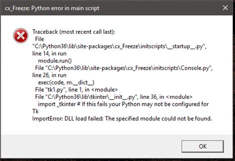 Cx Freeze In Python Stack Overflow