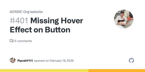 Missing Hover Effect On Button · Issue 401 · Aossie Orgwebsite · Github