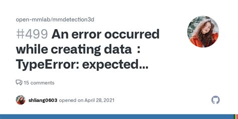 An Error Occurred While Creating Data：typeerror Expected Dtype Object