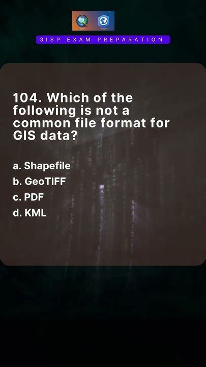 q 104 gisp exam prep—common format interview gis arcgis arcgistutorial shorts quiz exam