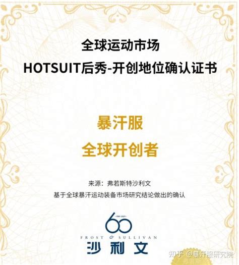 经沙利文认证HOTSUIT后秀品牌确认为暴汗服全球开创者 知乎