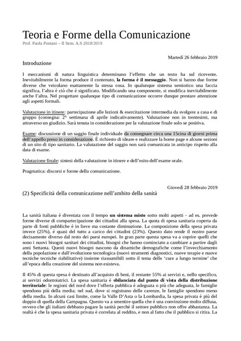 Cimo Appunti Del Corso Teorie E Forme Della Comunicazione Prof Paola