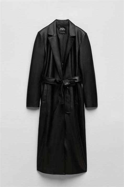 Faux Leather Trench Coat Ph