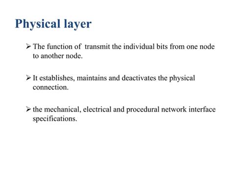 osi in physical and data link layer pptx computer networking computing