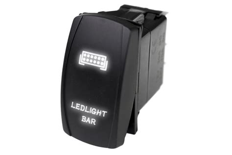Race Sport Led Rocker Switch W White Led Radiance Led Light Bar Zips