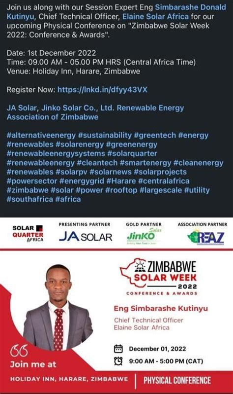 Elaine Solar Africa On Linkedin Meet Our Chief Technical Officer