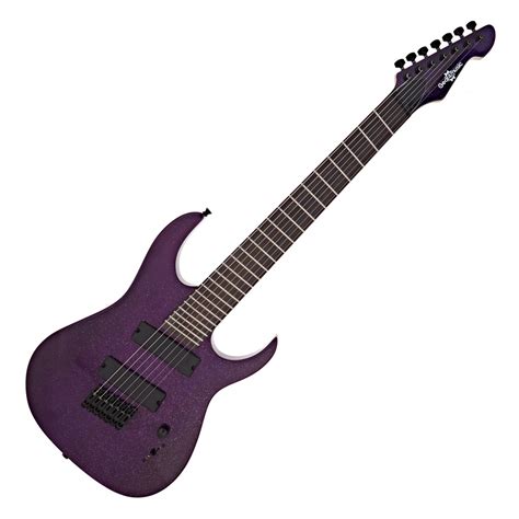 Harlem S 7 Saitige Fächerbundierte Gitarre von Gear4music Purple
