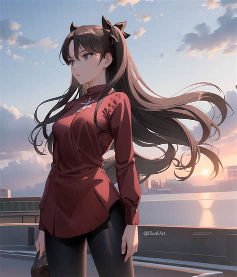 Tohsaka Rin From Fate 1 By Elen1art On Deviantart