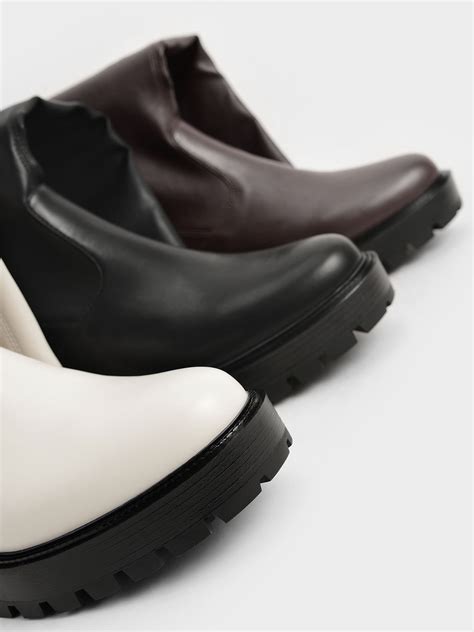 Black Knee High Boots Charles And Keith Kh