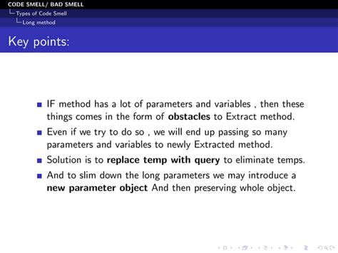 code smells and its type with example ppt