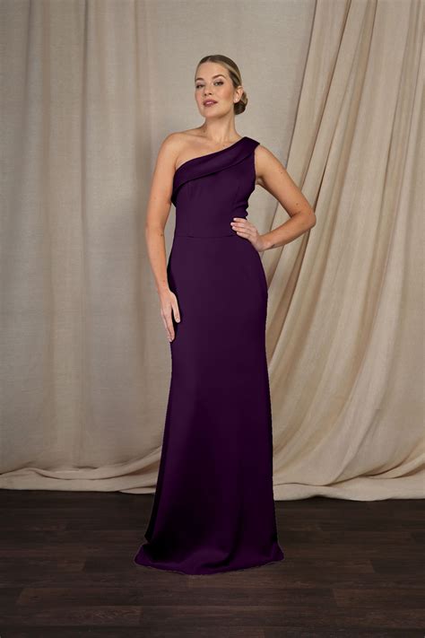 Satin And Jersey Fit And Flare Dress Emma Bridals