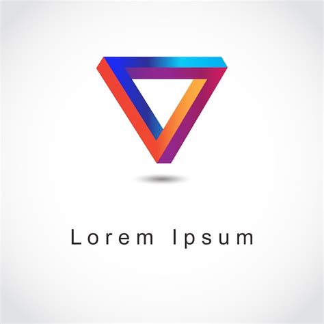 Premium Vector Triangle Logo Abstract Infinite Impossible Loop Vector Design Template