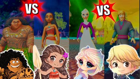 Maui You Re Welcome Vs Moana How Far I Ll Go Vs Elsa Let It Go Frozen Vs Kristof DANCE ARENA