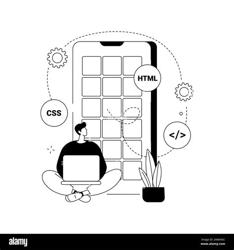 Hybrid Mobile App Abstract Concept Vector Illustration Stock Vector