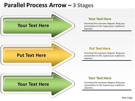 Parallel Process Arrow Stages Graphics Presentation Background For PowerPoint PPT