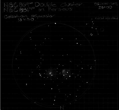 Double Cluster In Perseus Astronomy Sketch Of The Day