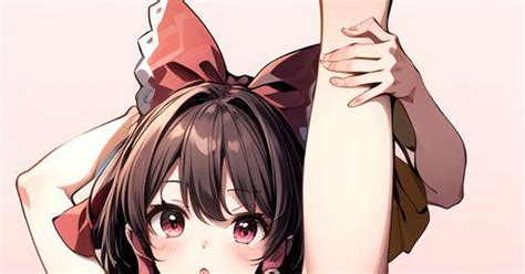 東方 I字バランスをする博霊霊夢 ユウスケ（aiイラスト）のイラスト Pixiv