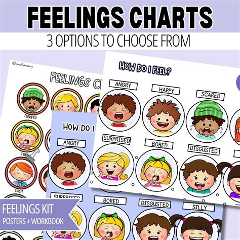 Giant Feelings Fun Kit Feelings Posters Feelings Charts Etsy Canada