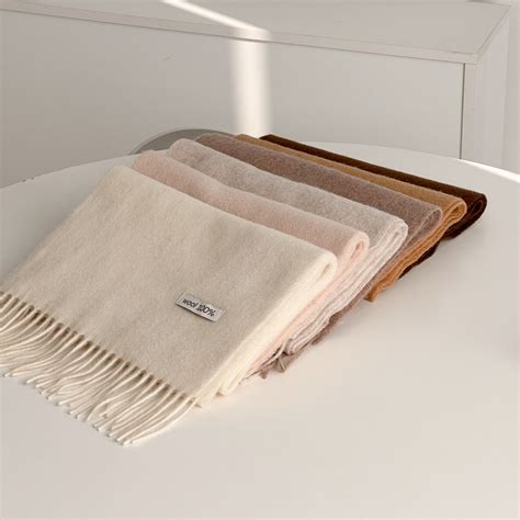 울100고급선물추천 프리미엄 울 무지 컬러 커플 겨울 태슬 머플러 목도리 13color