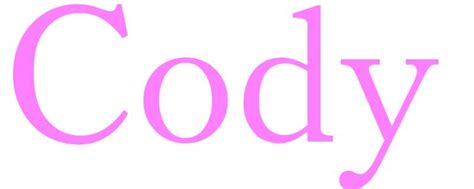 The Name Cody In Cursive