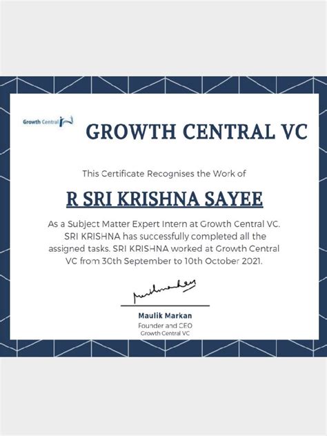 R Sri Krishna Sayee On Linkedin Internship