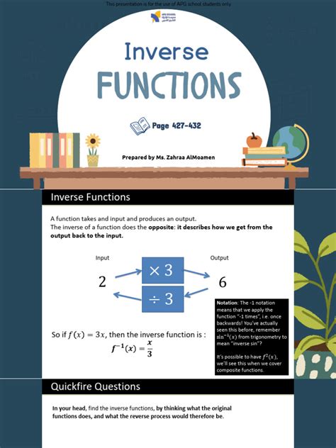 Lesson2 Inverse Functions Pdf Function Mathematics Mathematical Relations