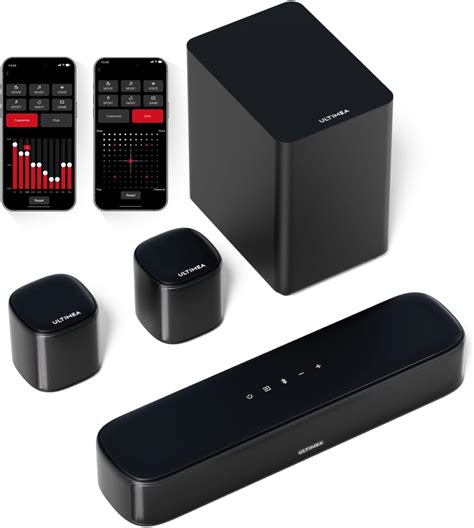 Amazon Com Ultimea Ch Sound Bar For Smart Tv Virtual Surround Sound System For Tv App