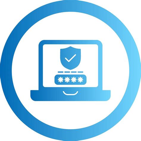Password Protection Gradient Circle Icon 47497948 Vector Art At Vecteezy