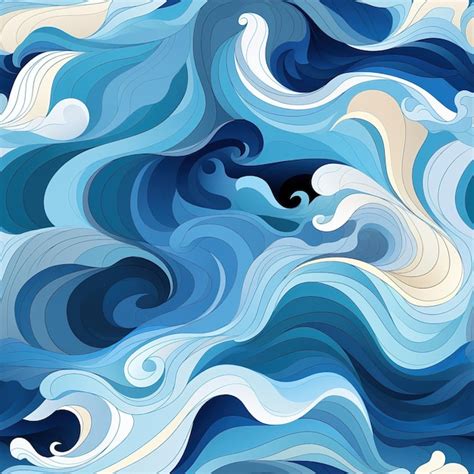 Premium Photo Waves Seamless Pattern Texture Background