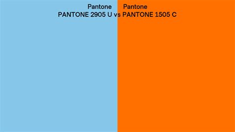 Pantone 2905 U Vs Pantone 1505 C Side By Side Comparison