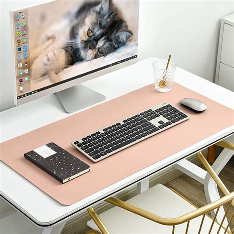 期間限定の激安セール 大型マウスパッド デスクマット マウスマット カラー Puレザー Pc机マット ノートパソコンデスクパッド ピンク