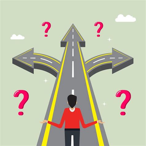 Premium Vector Businessman Face Difficulty To Make Decision Different