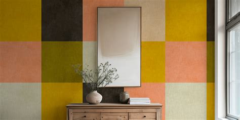 Mid Century Checker Pattern Wallpaper