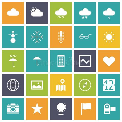 Flat Design Icons For User Interface Stock Vector Illustration Of