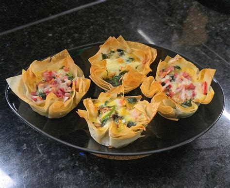 Breakfast Recipes Savoury Egg Cheese Muffins Filo Egg Cups